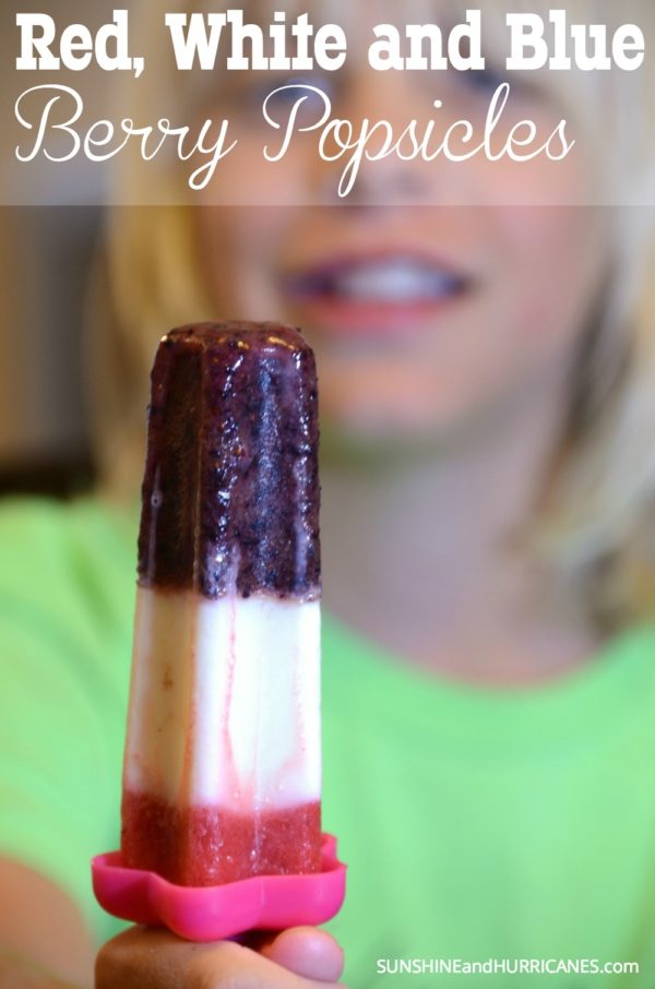 Red, White and Blue Fun and Easy Fruit Popsicles
