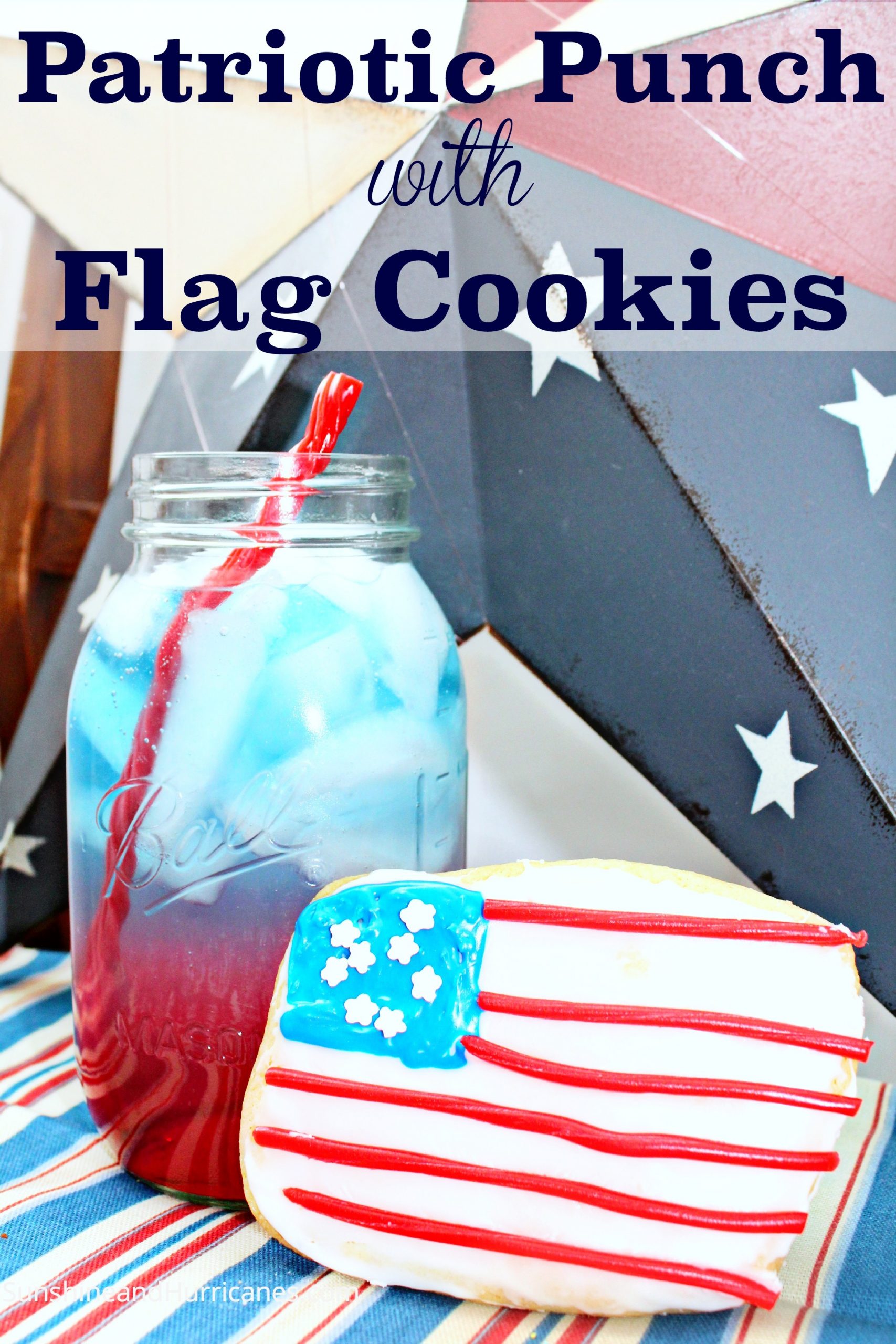 Patriotic Punch With Flag Cookies - Two 4th of July Recipes
