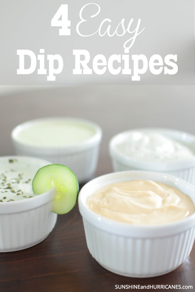 Four Dip Recipes for Game Day or After School Snacks
