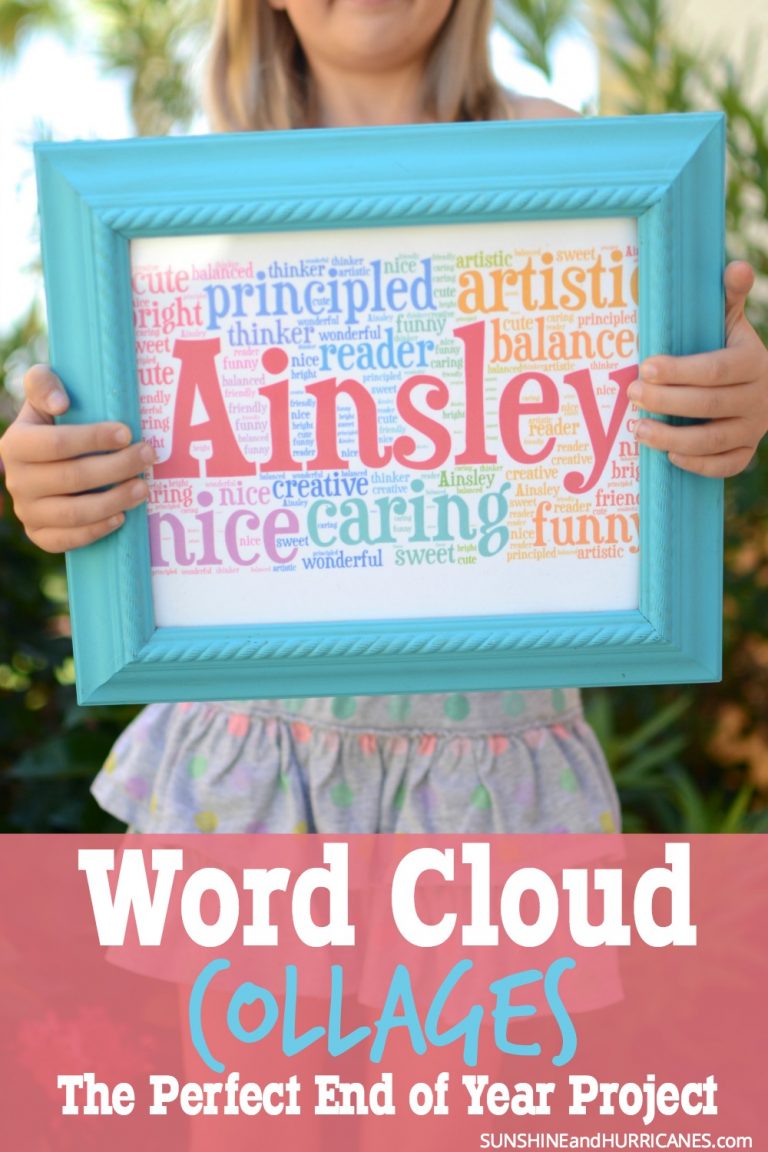 Word Cloud Collages - The Perfect End of the School Year Project