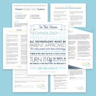 Tween and Teen Technology Contracts Printables Bundle - Sunshine and ...
